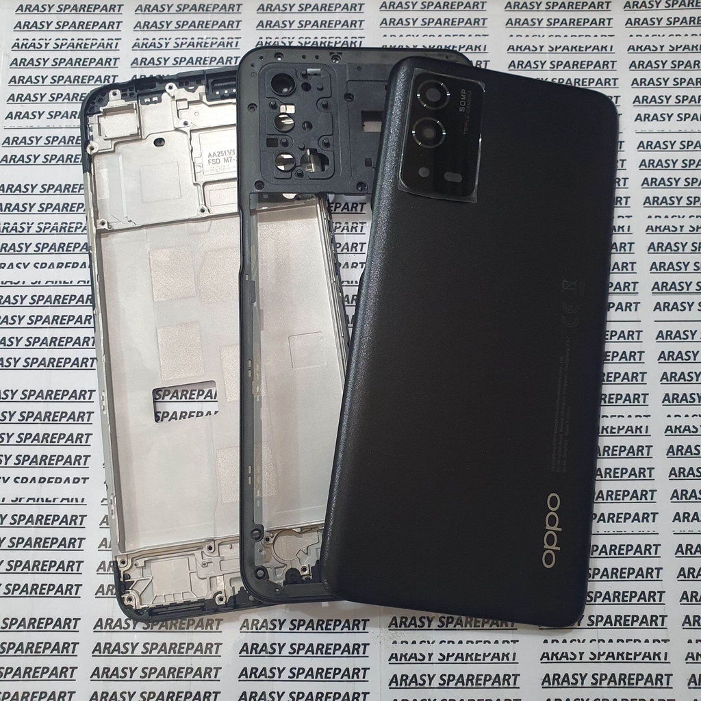 Jual Kesing housing casing fullset oppo a55 4G frame + bezel + backdoor ...