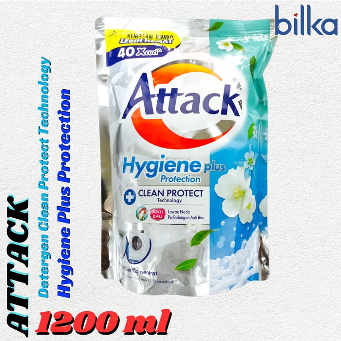 Jual ATTACK Detergen Liquid Clean Protect Hygiene 1200ml | Shopee Indonesia