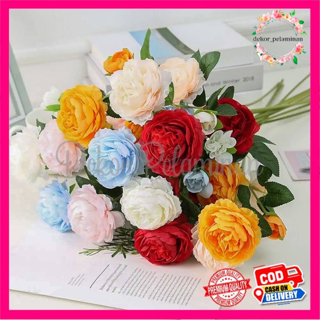 Jual BUNGA PEONY CUTE CABANG 3 ARTIFICIAL FLOWER PREMIUM ARTIFICIAL ...