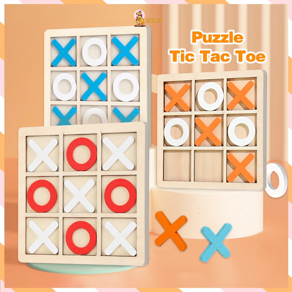 Jual Edden Puzzle XO Tic Tac Toe Mainan edukasi catur tic tac toe ...