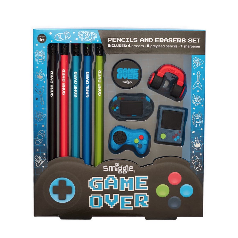 Jual Smiggle Pencils & Erasers Game Set - IGL479381BLK | Shopee Indonesia