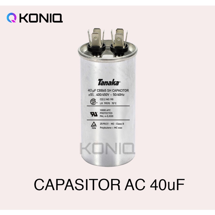 Jual KAPASITOR AC 40 UF MIKRO / CAPASITOR 40 UF MIKRO CBB65 | Shopee Indonesia