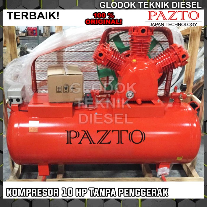 Jual promo spesial PAZTO Kompresor Angin 15 HP + Dinamo Motor Tembaga Compressor ORIGINAL ...