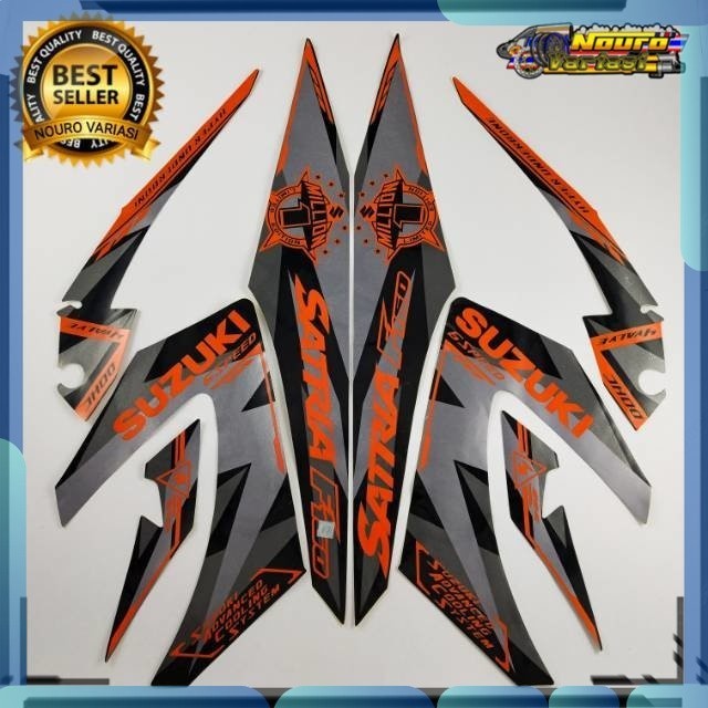 Jual Stiker striping suzuki satria fu f 150 2013 2014 hitam se face lift standar bagus | Shopee ...