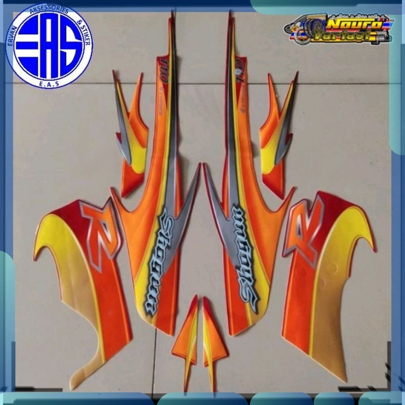 Jual Stiker striping stiker motor suzuki shogun kebo 110 r 1997 1998 ...