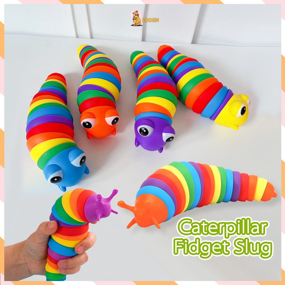 Jual Edden Mainan caterpillar fidget ulat Siput slug toys Ulat sensory ...