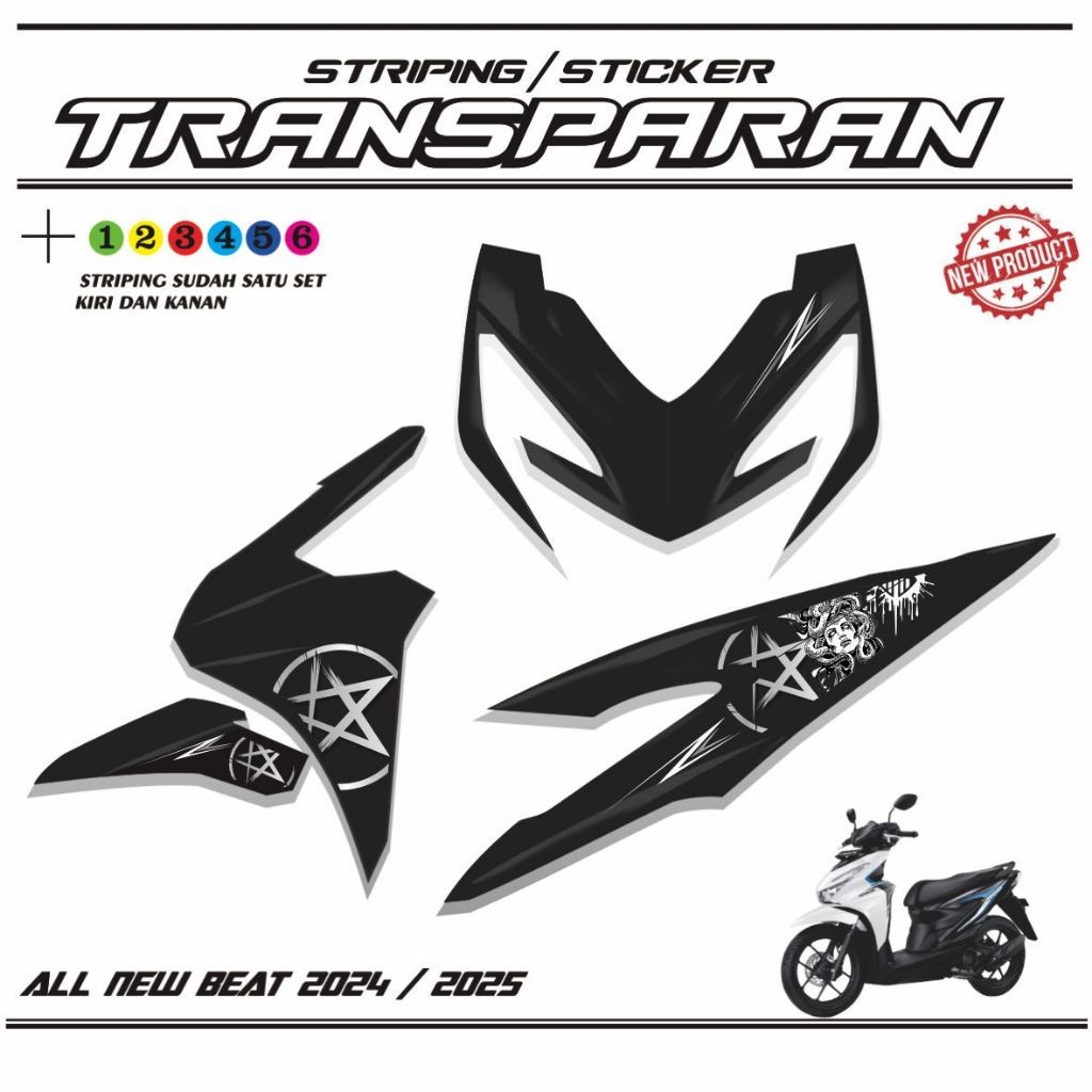 Jual STIKER BEAT BARU DELUXE 2024 / STRIPING TRANSPARAN BEAT STREET ...