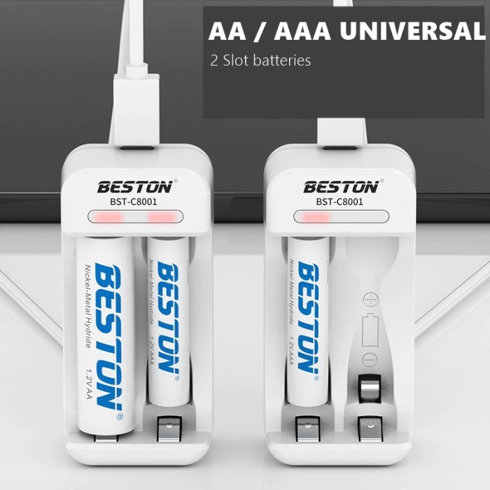 Jual Alat Charger Cas Baterai Beston Intelligent 2 Slot Slots USB ...