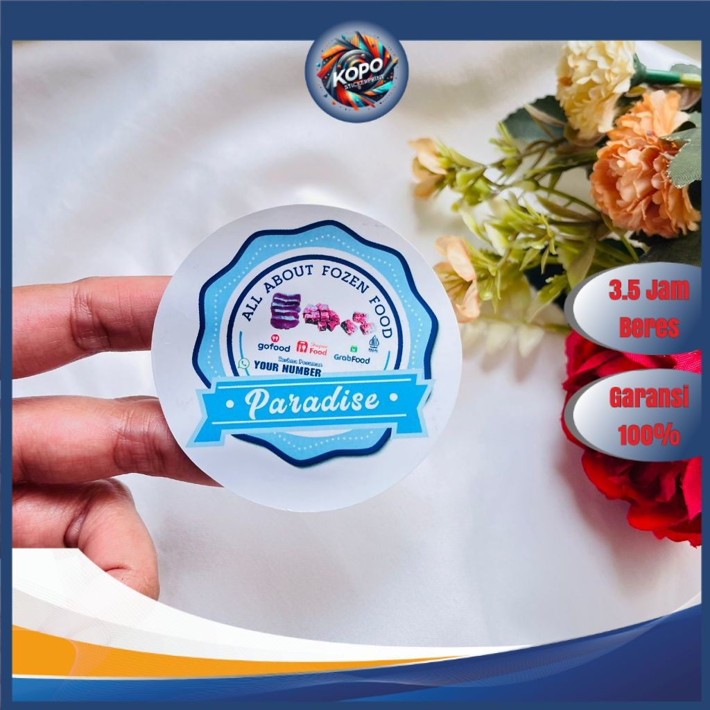 Jual KOPO Cetak Stiker Vinyl Frozen Food Sticker Label Makanan daging ...
