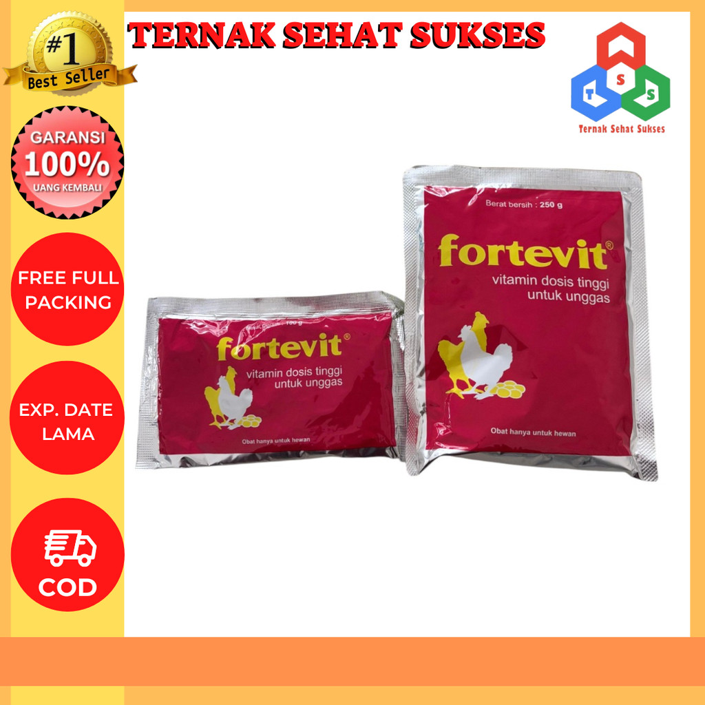Jual FORTEVIT 100 gram dan 250 gram - Vitamin Dosis Tinggi Untuk Unggas ...