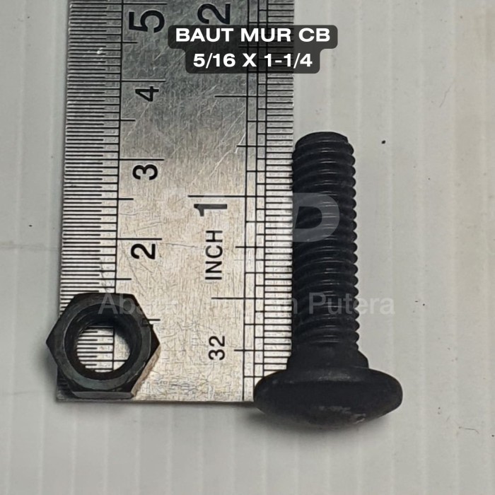 Jual Baut Mur CB 5/16 x 1-1/4 inch Baut Payung Full Drat Truk Pagar Bemper | Shopee Indonesia