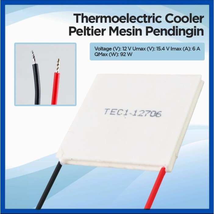 Jual Peltier TEC TEC1 12706 Thermoelectric Elemen Keramik Panas Dingin ...