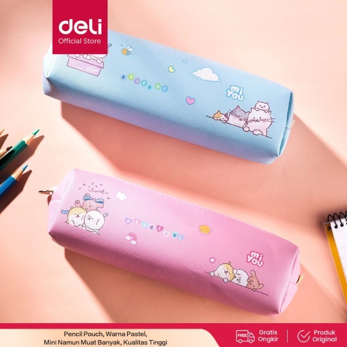 Jual Deli Pencil Pouch / Tempat Pensil Mi You Warna Pastel Lucu 20 CM ...