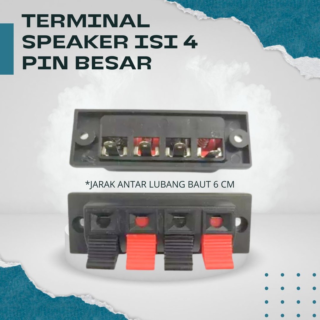 Jual Konektor Speaker Jepit 4 Pin Besar - Terminal Audio Stereo, Mudah ...