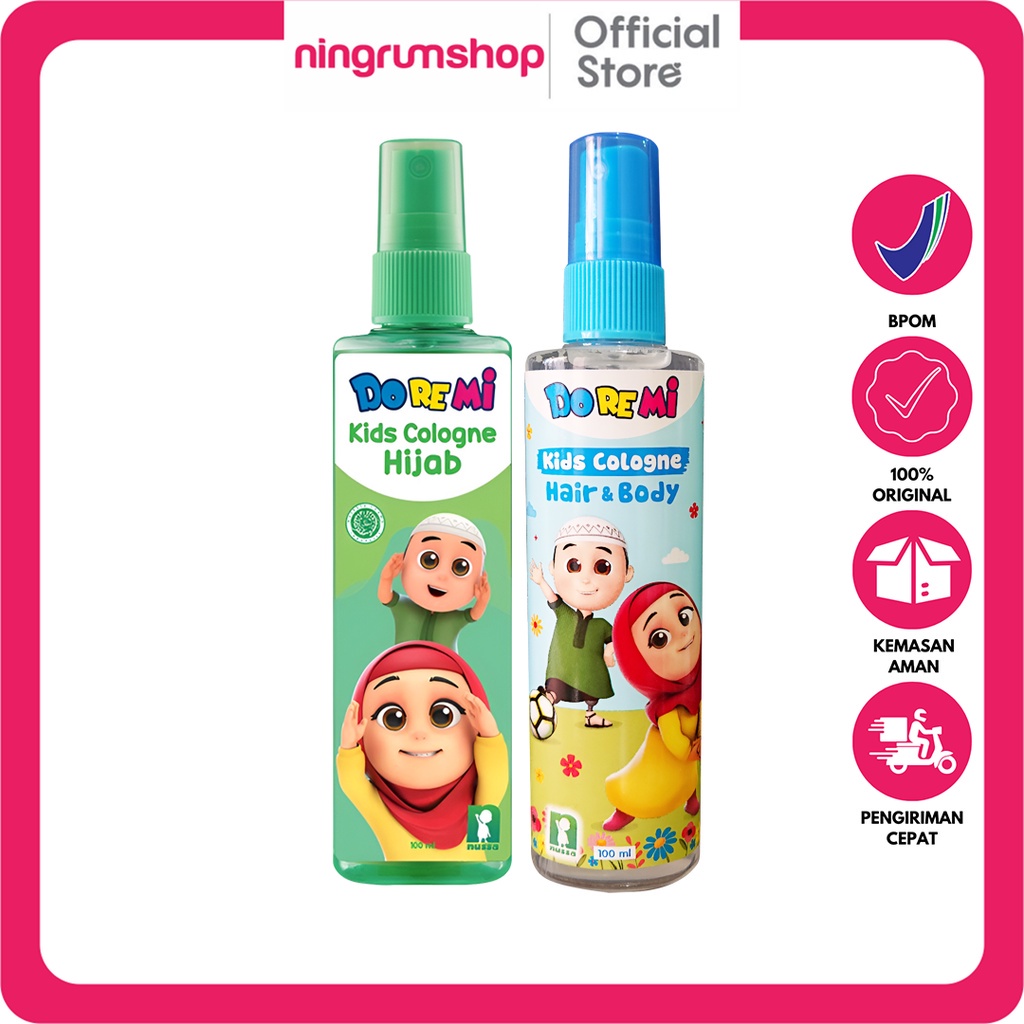 Jual Ningrumshop Doremi Kids Cologne Hijab Spray 100ml Hair & Body ...