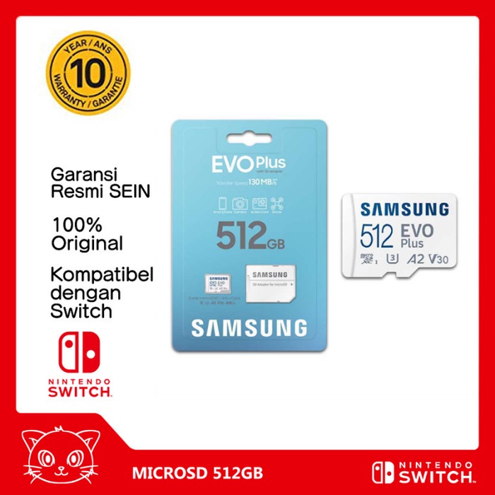 Jual Samsung MicroSD EVO Plus 512GB Nintendo Switch - Micro SD 512 | Shopee Indonesia