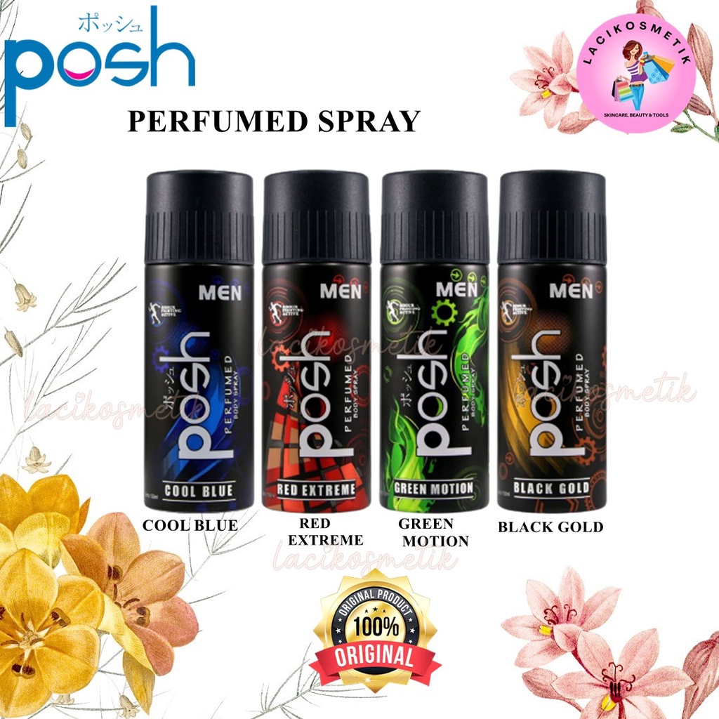 Jual LACIKOSME POSH PERFUMED SPRAY MEN - BODY SPRAY PARFUM 150ML ...