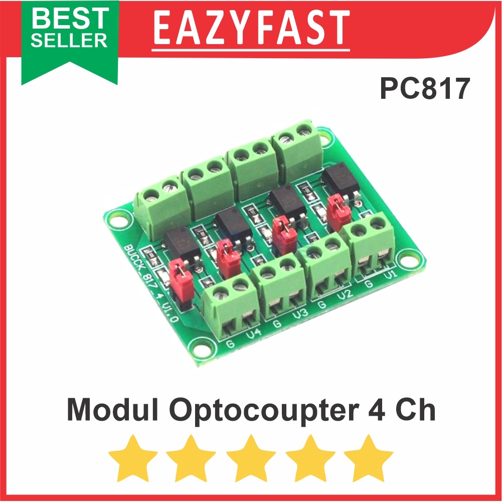 Jual PC817 4 Channel Optocoupler Isolation Converter Module | Shopee ...