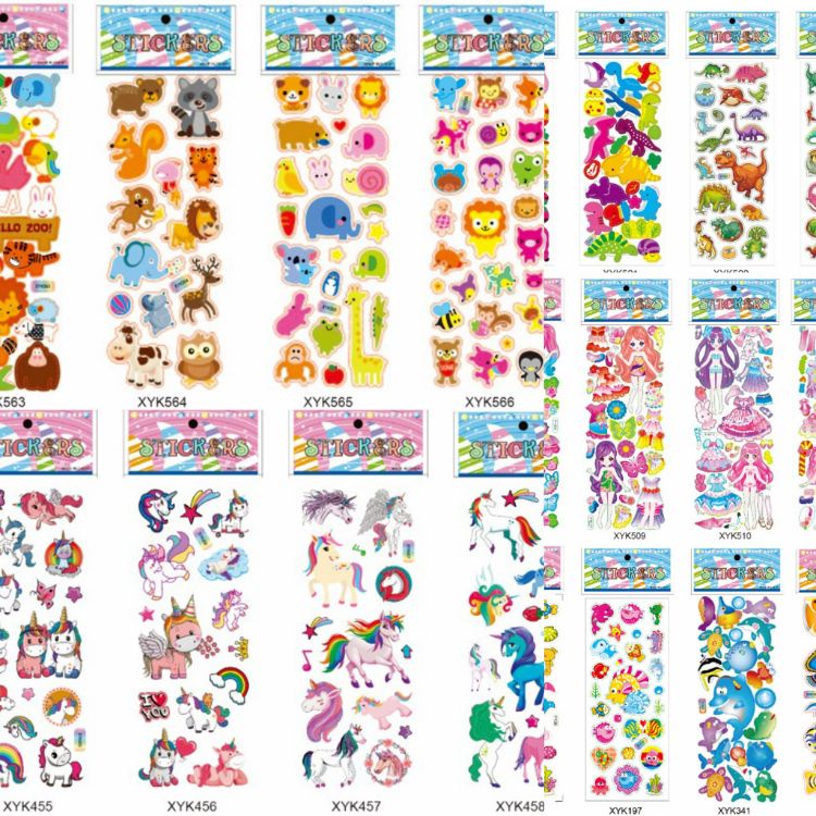 Jual Stiker Karakter /3D Stiker Timbul / Stiker Anak 3D/ Stiker ...