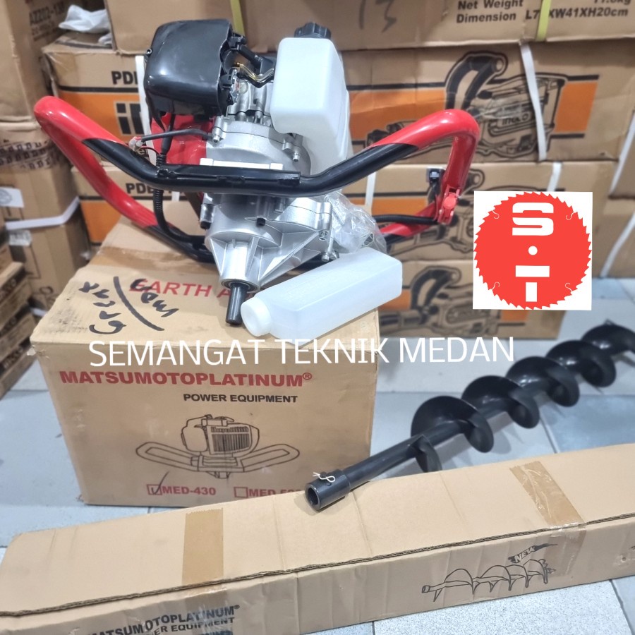 Jual MED-430 MESIN ALAT BOR TANAH BIOPORI EARTH AUGER + MATA 4 ...
