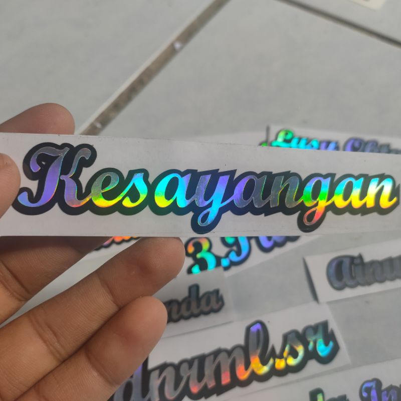 Jual STIKER HOLOGRAM 2 WARNA CUSTOM TULISAN/ TEXT YG KAMU MAU viral ...