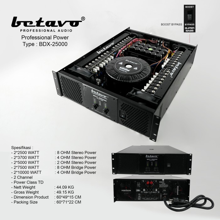 Jual Power Betavo BDX-25000 amplifier Professional bdx25000 | Shopee ...