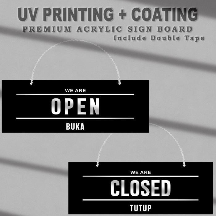 Jual Signboard Akrilik Buka Tutup - Sign Board Acrylic Open Close ...