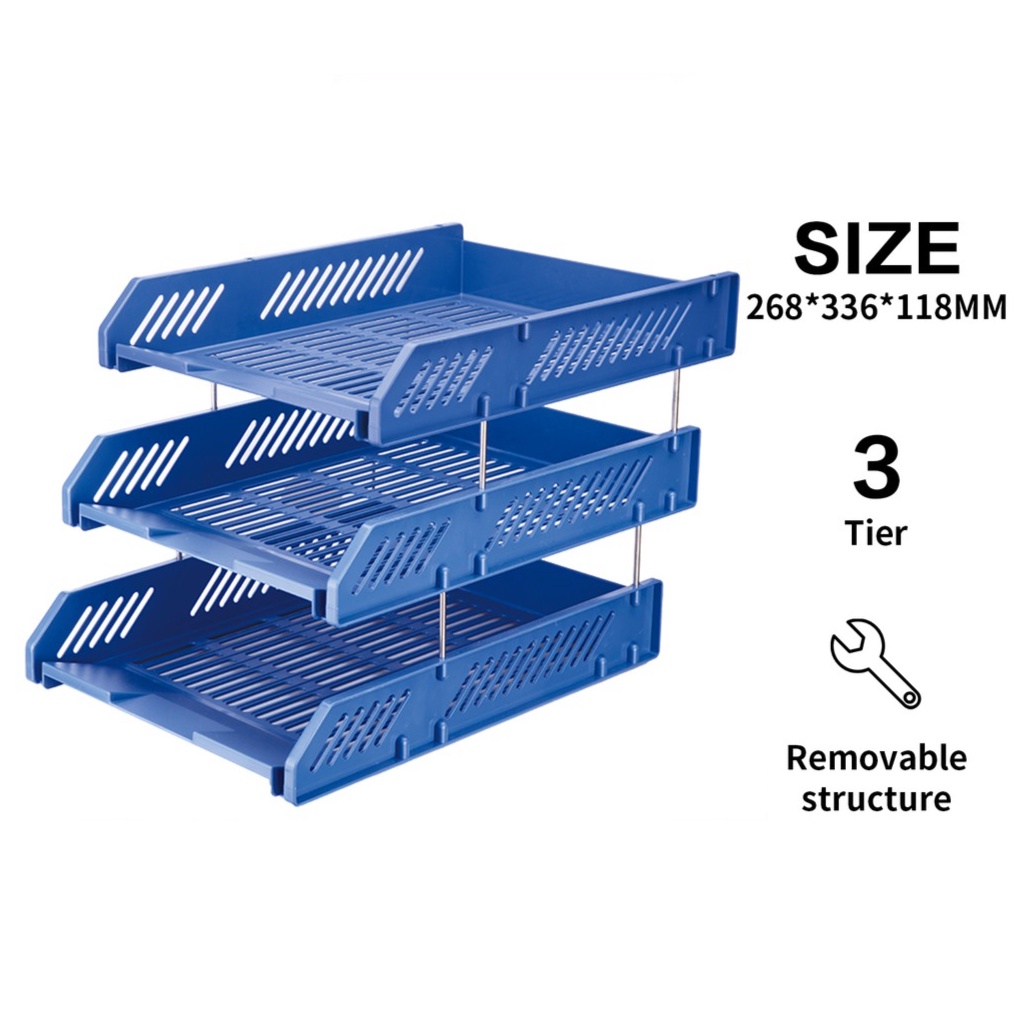Jual SUPER MURAH! File Tray / Rak File Susun Bahan Plastik 2 Tingkat ...