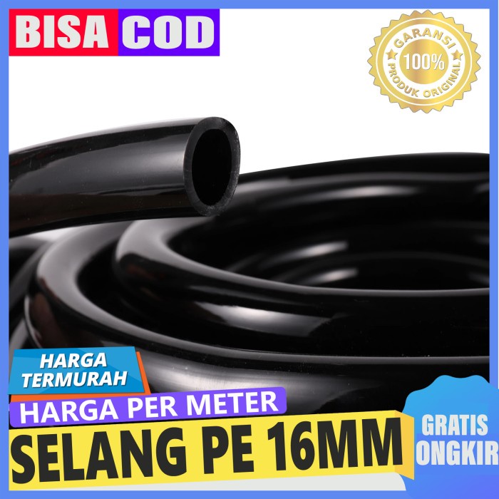 Jual Selang PE 16mm x 12mm Selang ukuran 1/2 inch hitam anti lumut ...