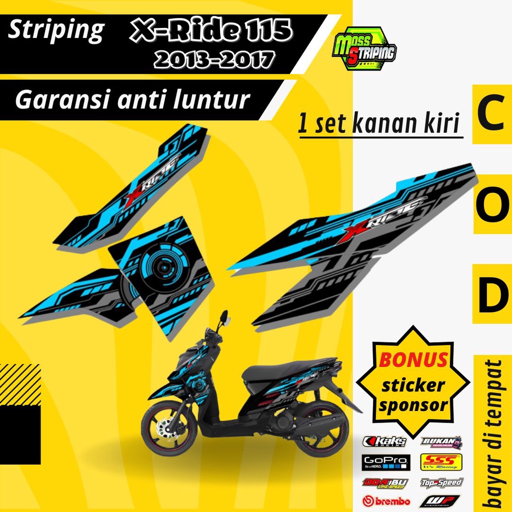 Jual Striping Stiker Lis decal yamaha XRIDE 115 X RIDE X-RIDE OLD 115 ...