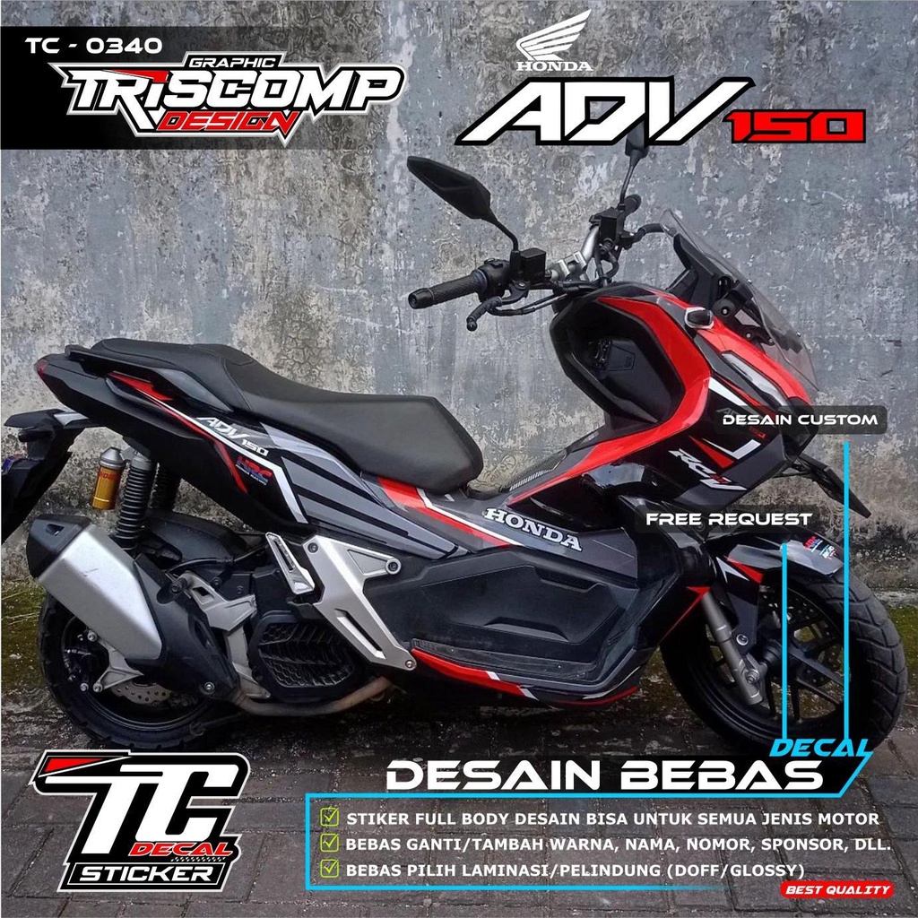 Jual Sticker Decal Motor ADV 150 Fullbody Custom Desain - Decal Stiker ...