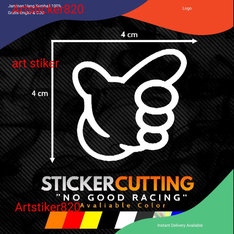 Jual STICKER STIKER CUTTING LOGO NO GOOD RACING MOBIL JDM Artstiker820 ...