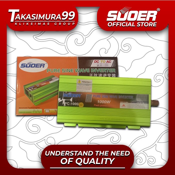 Jual Inverter Pure Sine Wave / Sinus murni 24 Volt 1000 Watt FPC 1000 Suoer | Shopee Indonesia