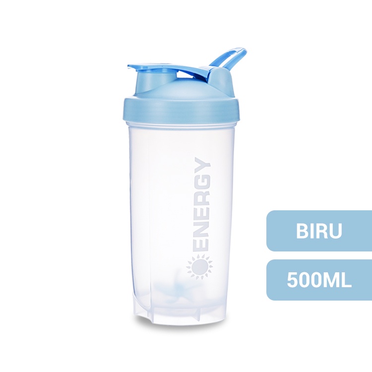 Jual Plus One - Botol Minum Shaker Olahraga/Botol Shaker Gym 500 ML ...