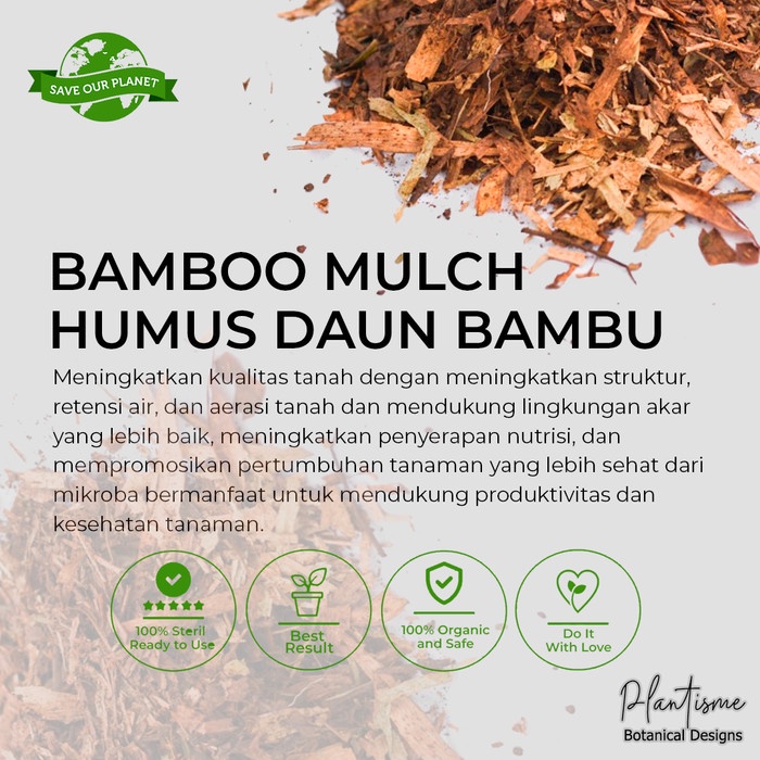 Jual Fermented Bamboo Mulch Humus Pupuk Kompos Organic Media Daun Bambu ...