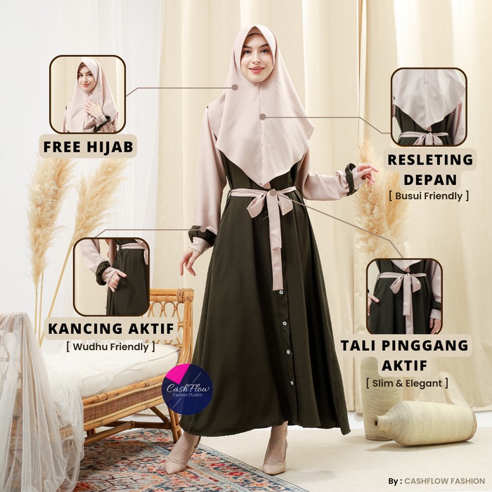 Jual best -Gamis Syari Terbaru Set Khimar Hijab Polos Remaja Wanita ...