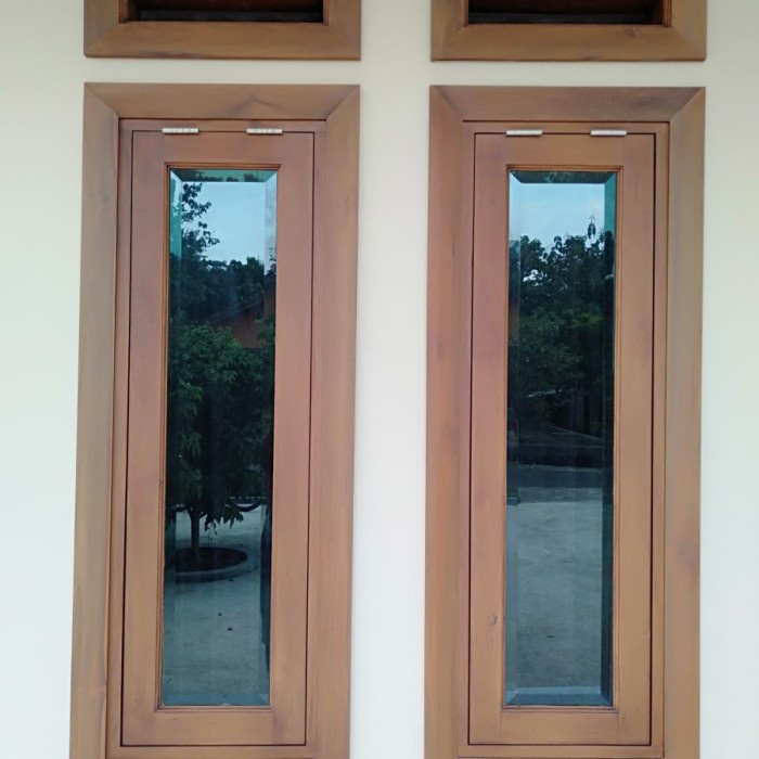Jual Kusen Jendela Kayu Minimalis + Daun Jendela + Kaca + Loster ...