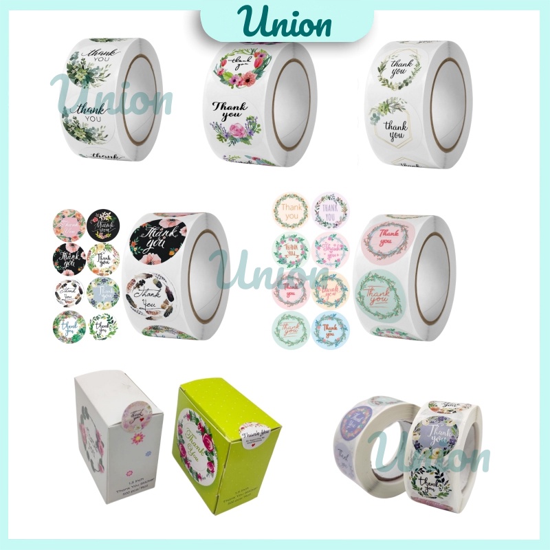 Jual UM Sticker Thank You 1Roll (500Pcs) / Sticker Packing / Sticker ...