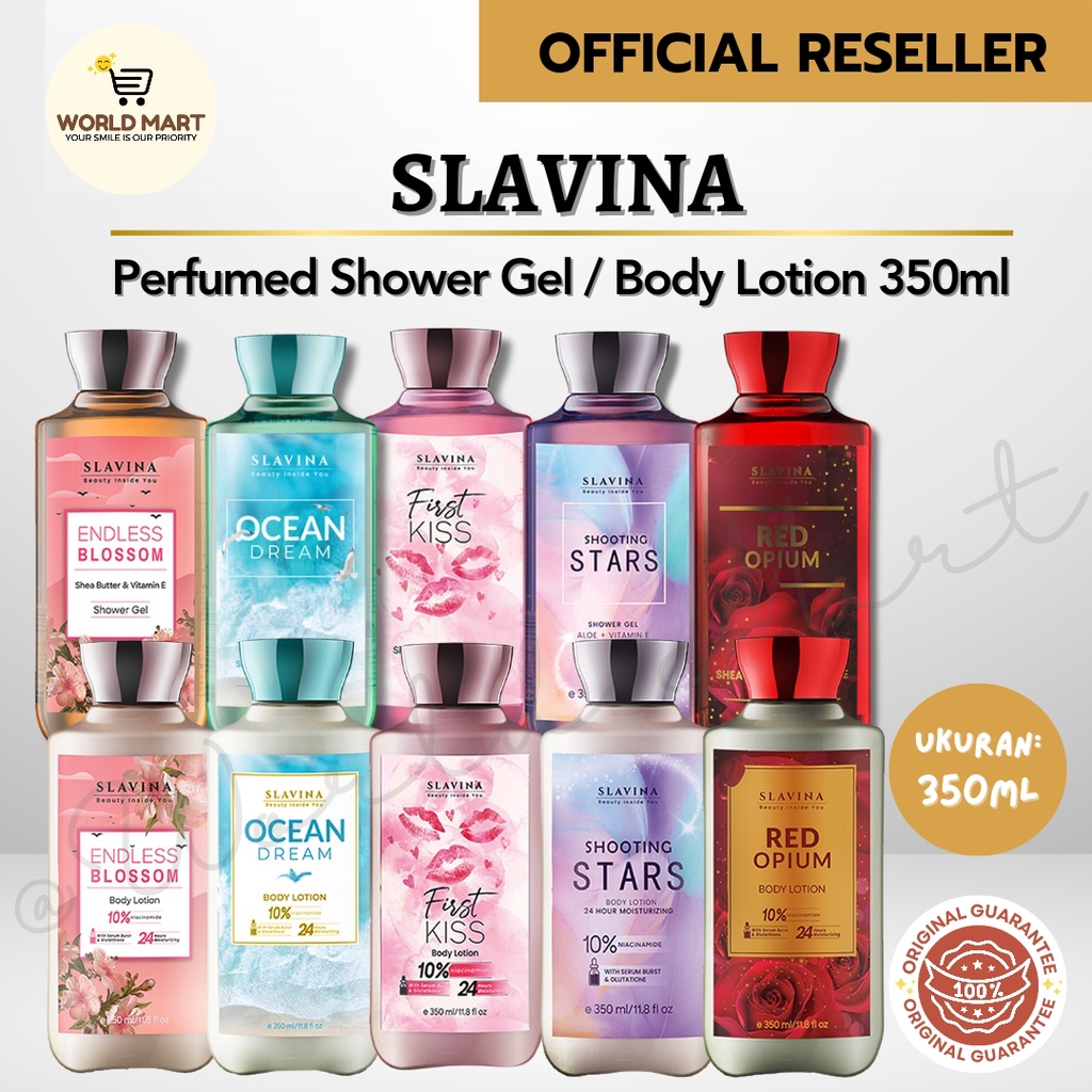 Jual SLAVINA by Nagita Slavina Bundling Shower Gel Body Lotion 350ml ...