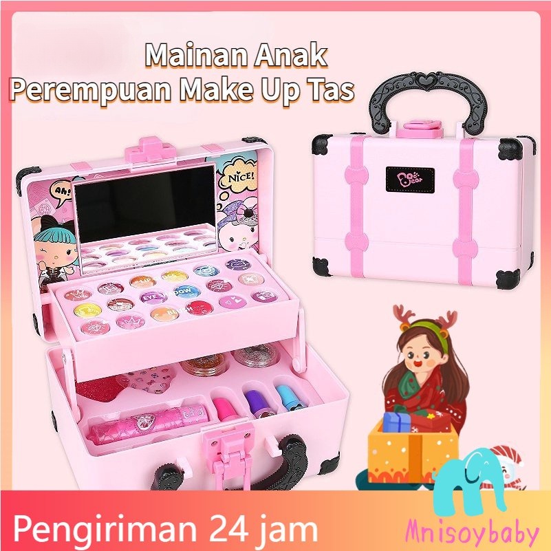 Jual [COD]Mainan Anak Perempuan Make Up Tas Kosmetik Lipstik Eye Shadow ...