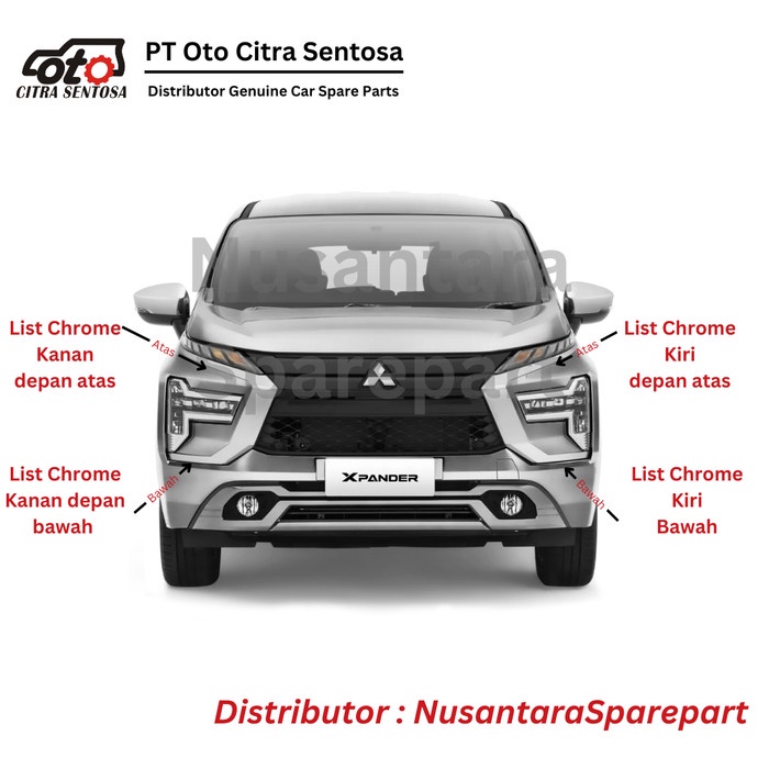 Jual LIST CHROME BUMPER DEPAN XPANDER FACELIFT ORIGINAL | Shopee Indonesia