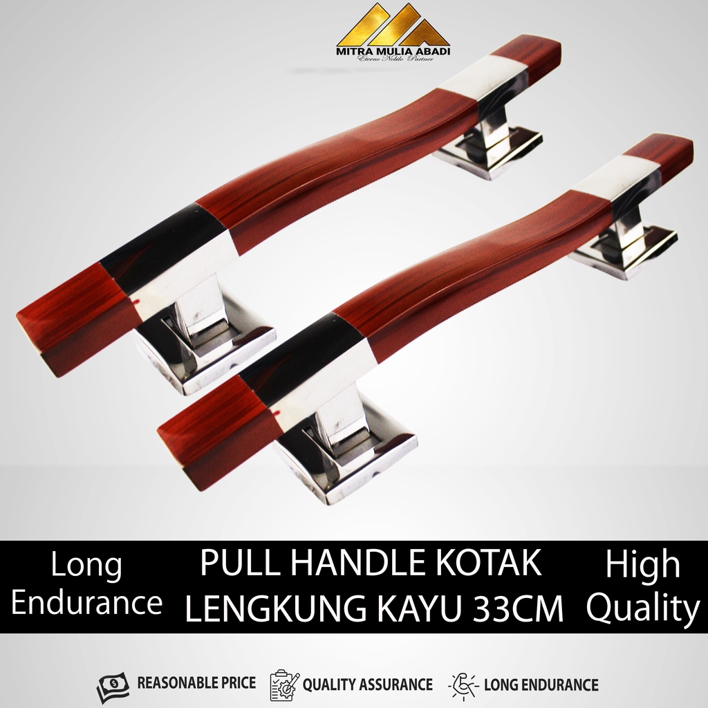 Jual Pull Handle Pintu Rumah 33 cm l Pull Handle Kotak Lengkung Kayu ...