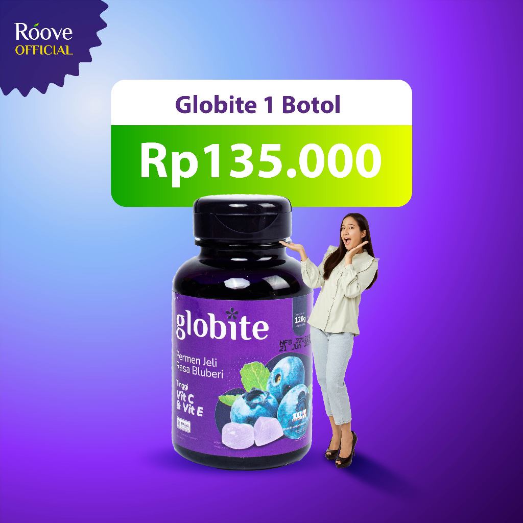 Jual Globite by Roove (1 Botol) Permen Jelly dengan Kandungan Kolagen ...
