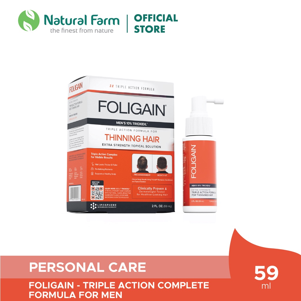 Jual Foligain Triple Action Complete Formula For Men - 59ml | Shopee ...