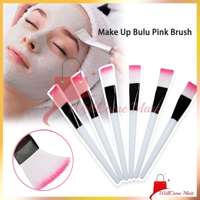 Jual Kuas Masker Kuas Makeup Brushes Kosmetik Pink / Make Up Bulu Pink ...