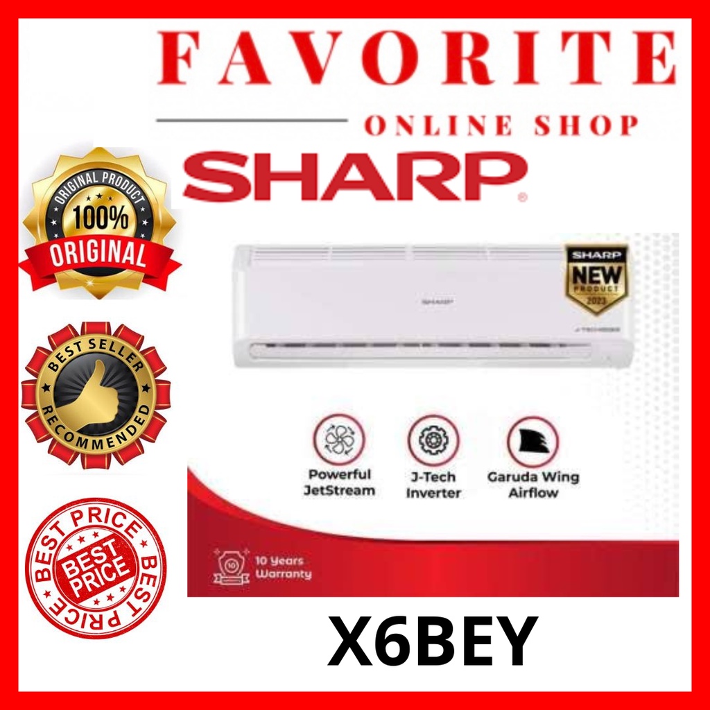 Jual AC SHARP INVERTER 0,5 PK X6BEY / 6 BEY AC INVERTER 1/2 PK GARUDA ...