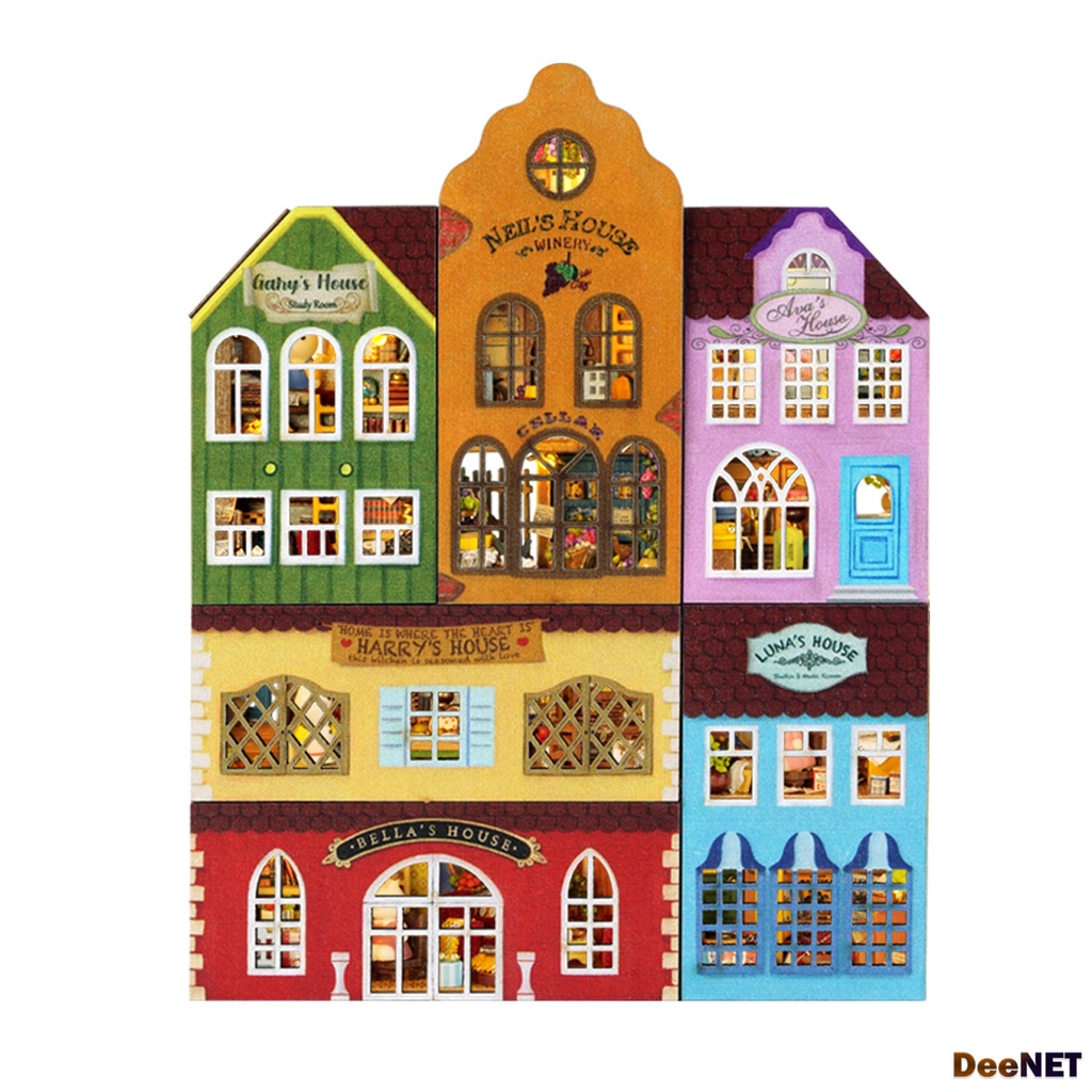 Jual Cute Room Wisdom House DIY hut QH series building block town ...