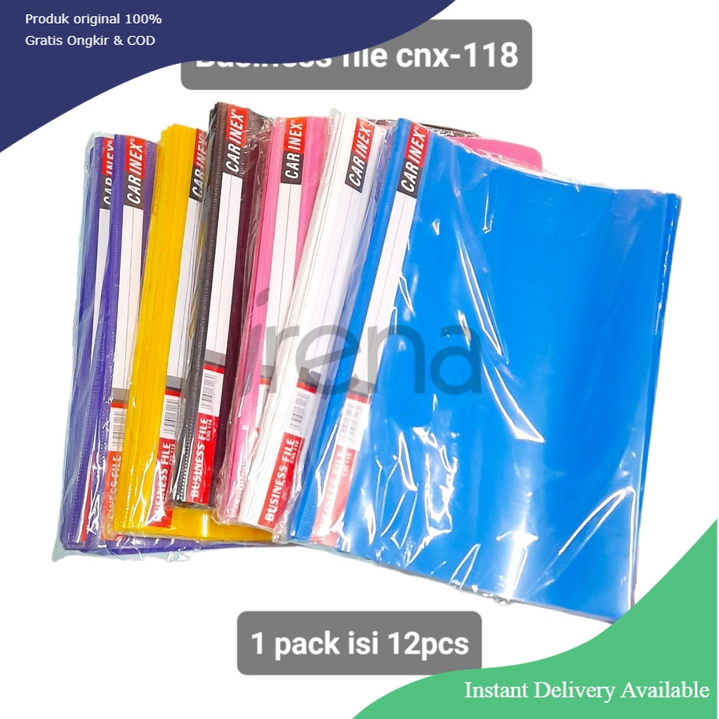 Jual (1pk 12pcs) Carinex Business File Folio transparant - Carinex 118 ...