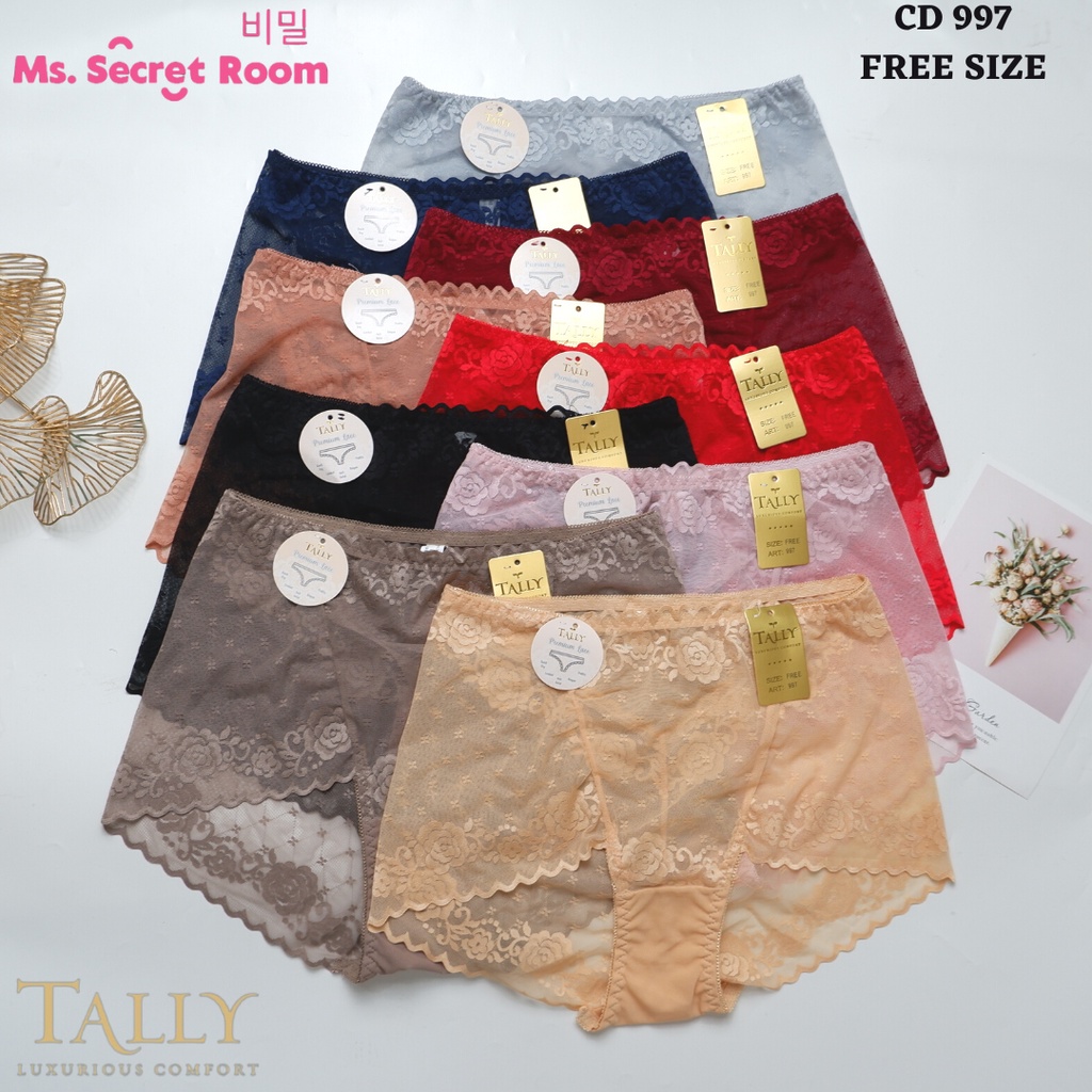Jual TALLY CD CELANA DALAM RENDA 997 I FREE SIZE I FIT XXL I BAHAN RENDA HALUS I HIGH WAIST ...