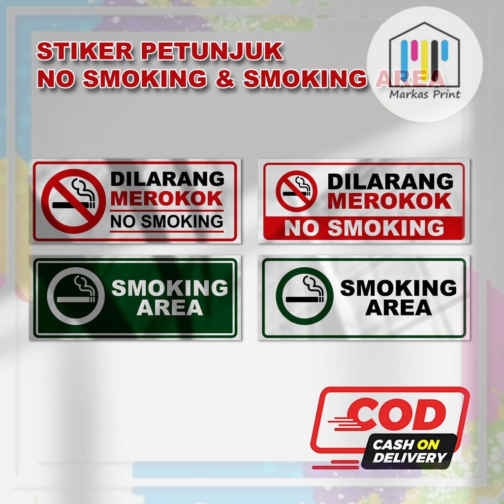 Jual Stiker Peringatan | Sticker Dilarang Merokok | DILARANG MEROKOK ...